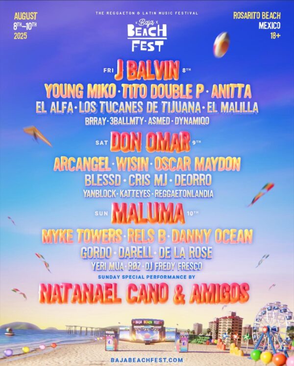 Baja Beach FEst Offical 2025 Artist Line up | LaMezcla